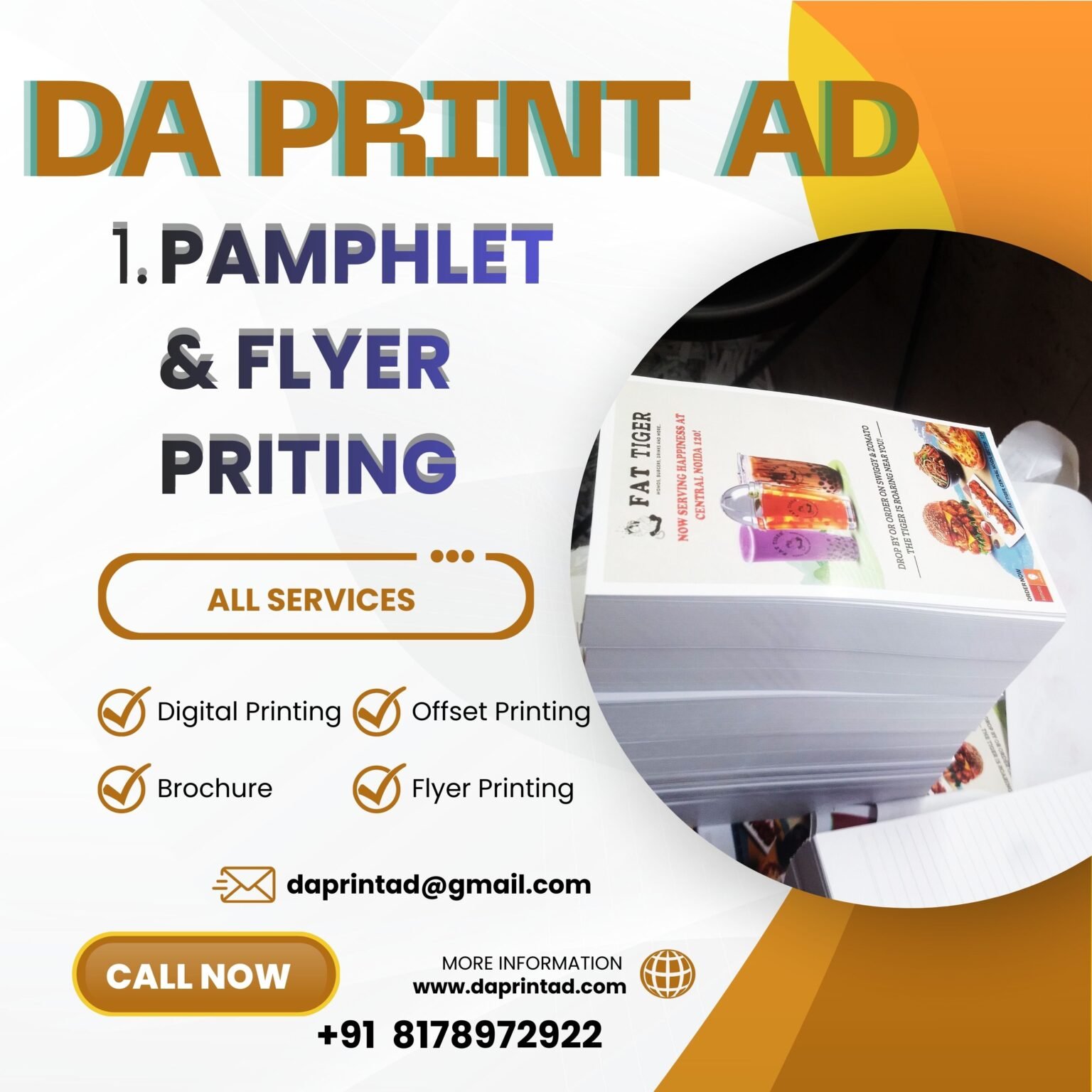High Quality Pamphlets Printing & Flyer Printing Services in Noida